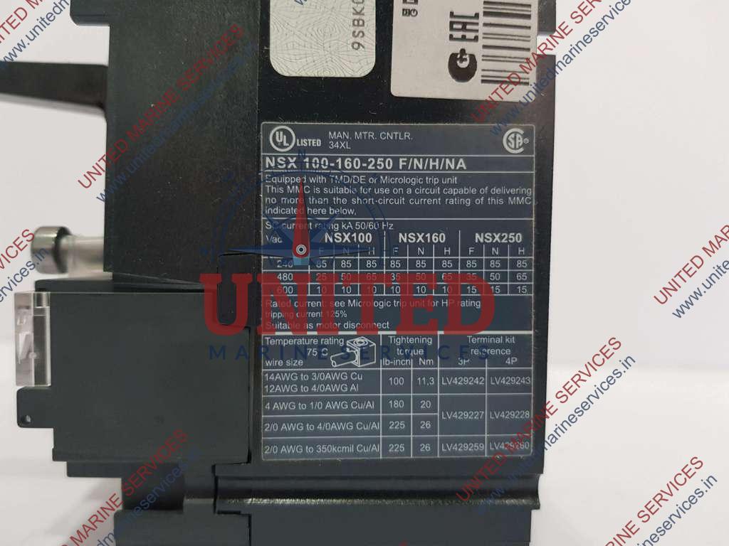 SCHNEIDER ELECTRIC LV429006 CIRCUIT BREAKER COMPACT NSX100N 100A 3 ...