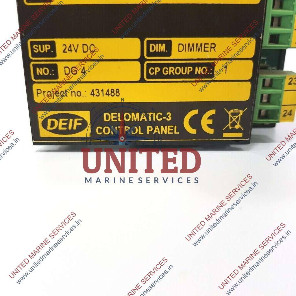DEIF DELOMATIC-3 CONTROL PANEL CP-1 1044220050E 24V DC | United Marine ...