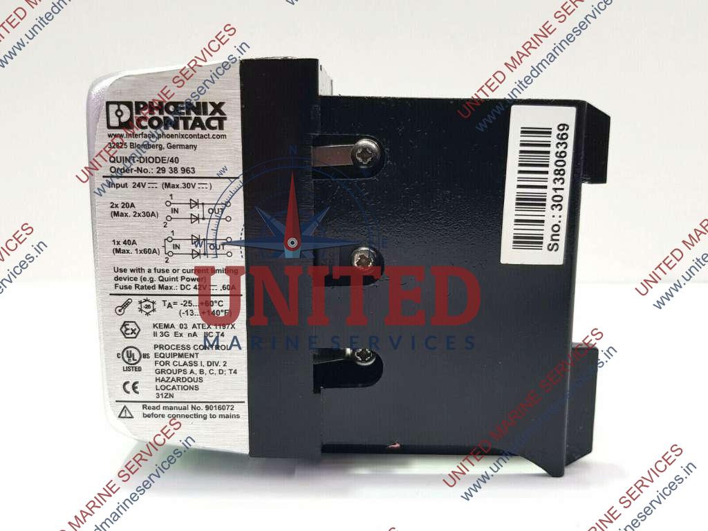 PHOENIX CONTACT QUINT-DIODE/40 REDUNDANCY MODULE 2938963 | United ...