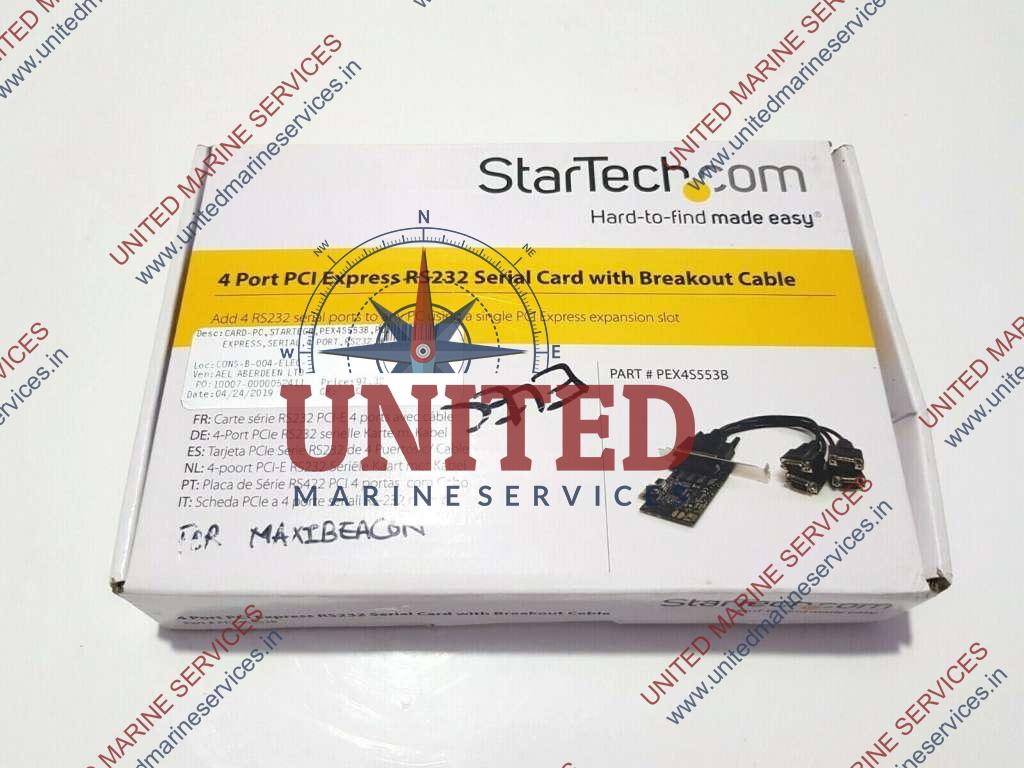 STARTECH PEX4S553B 4 PORT RS232 PCI EXPRESS SERIAL CARD WITH BREAKOUT ...