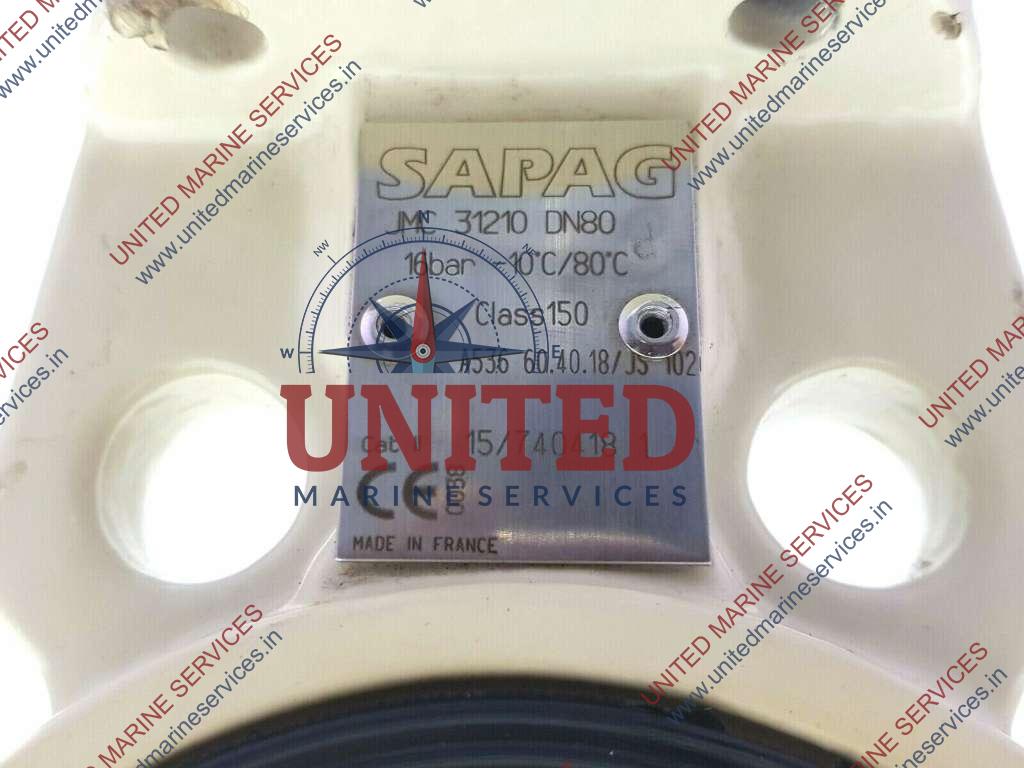 SAPAG JMC 31210 DN80 BUTTERFLY VALVE CLASS 150 | United Marine Services