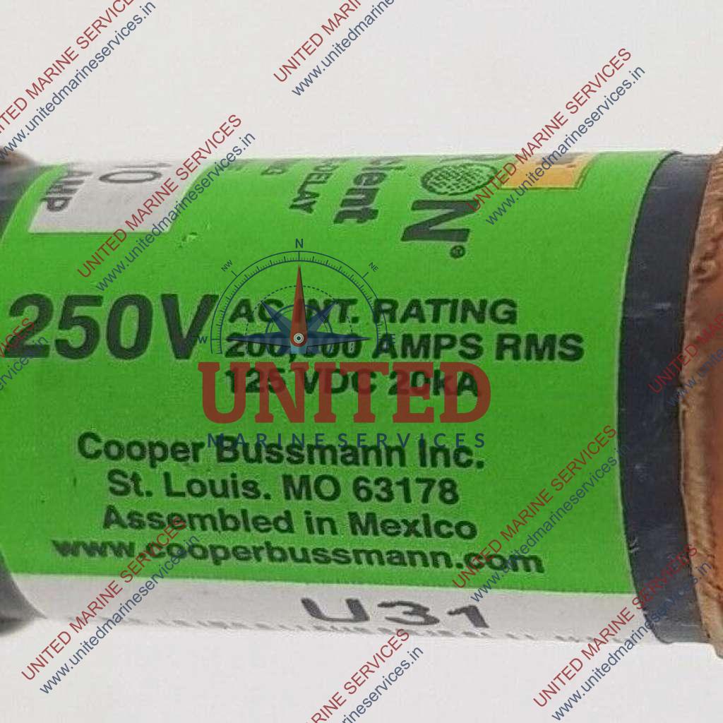 BUSSMANN FRN-R-10 FUSETRON DUAL ELEMENT TIME DELAY CLASS RK5 FUSE / LOT ...