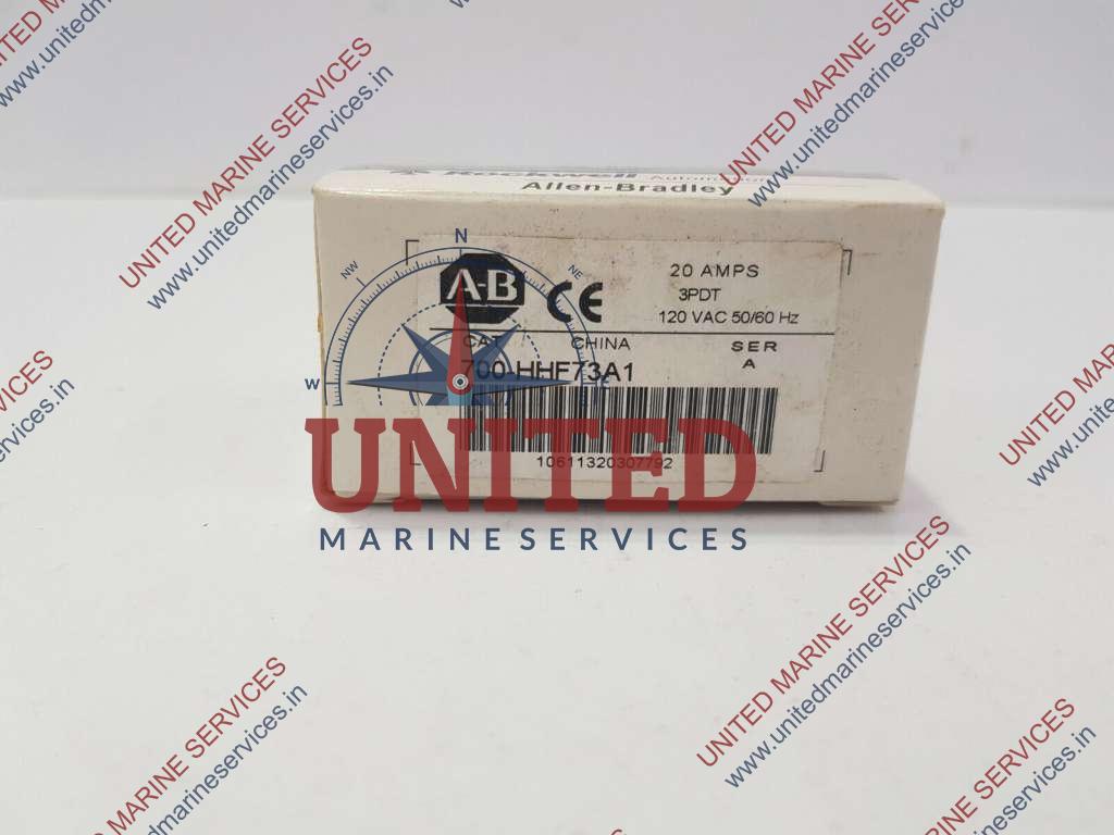 ALLEN BRADLEY POWER FLANGE MOUNTED RELAY 700-HHF73A1 SER A 20 AMP ...