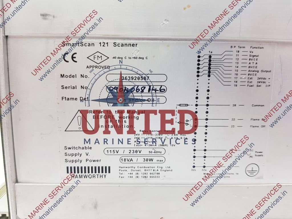 HAMWORTHY SMARTSCAN 121 FLAME SCANNER AMPLIFIER 363920587 | United ...
