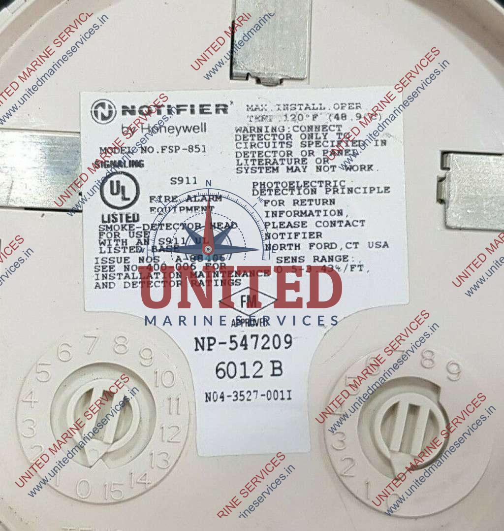 NOTIFIER FSP 851 FIRE ALARM SMOKE DETECTOR FSP851 WITH | United Marine ...
