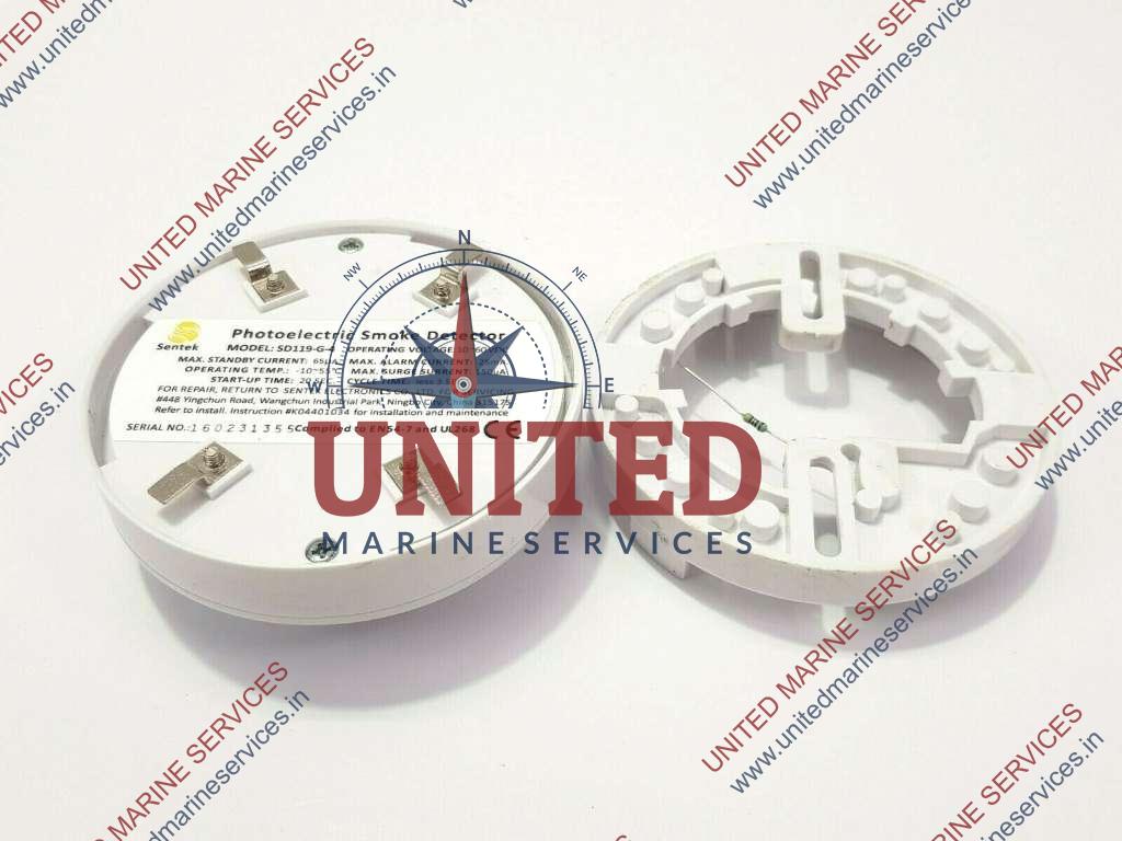 SENTEK SD119-G-4 PHOTOELECTRIC SMOKE DETECTOR WITH BASE SD119G4 / LOT ...