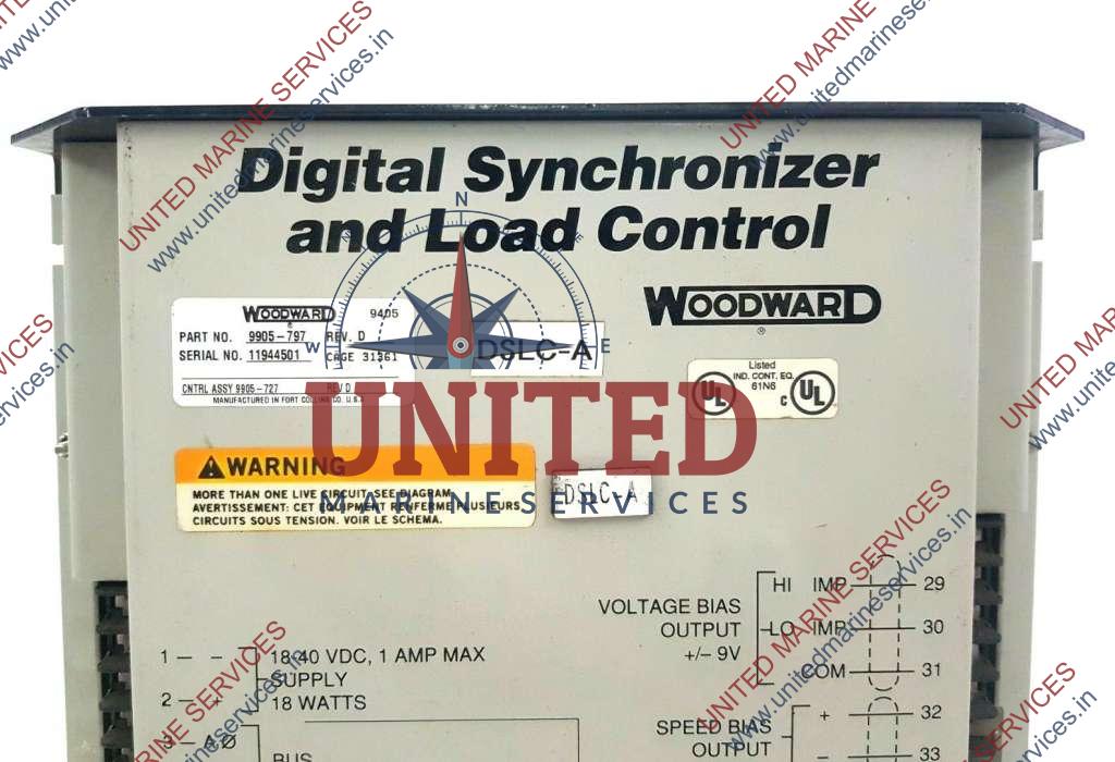 WOODWARD 9905-797 DIGITAL SYNCHRONIZER AND LOAD CONTROL REV.D DSLC ...