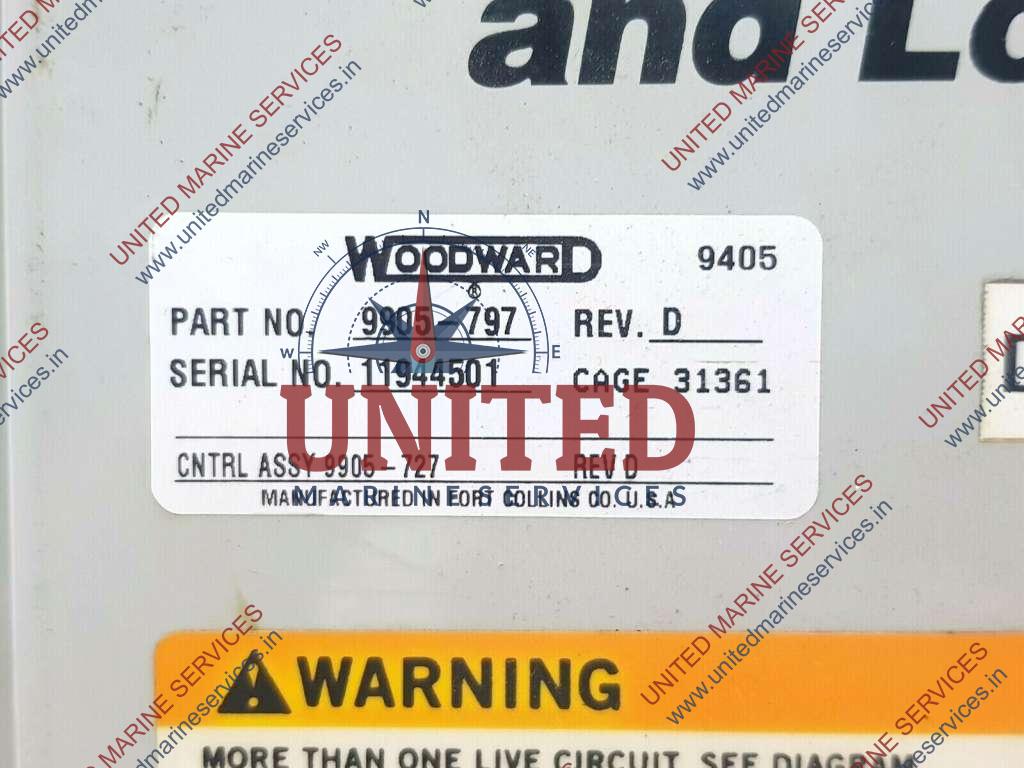 WOODWARD 9905-797 DIGITAL SYNCHRONIZER AND LOAD CONTROL REV.D DSLC ...