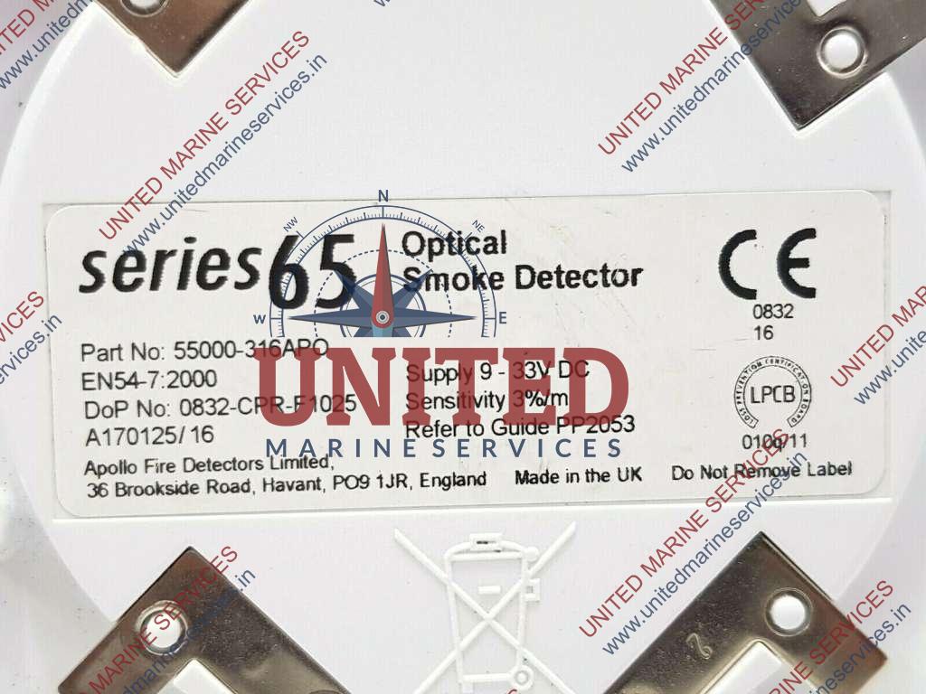 APOLLO SERIES 65 OPTICAL SMOKE DETECTOR 55000-316 APO WITH BASE / LOT ...
