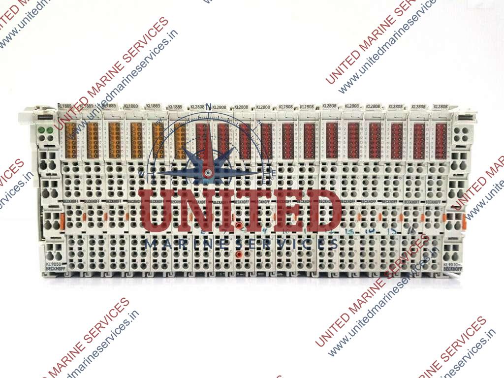 BECKHOFF KL9050 TERMINAL BUS EXTENSION WITH 6x KL1889, 12x KL2808, 1x ...