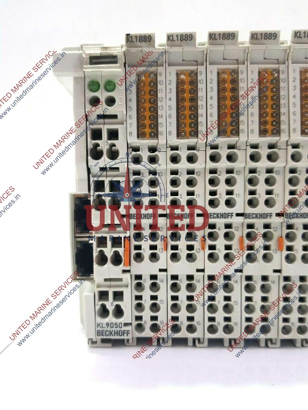 BECKHOFF KL9050 TERMINAL BUS EXTENSION WITH 6x KL1889, 12x KL2808, 1x ...