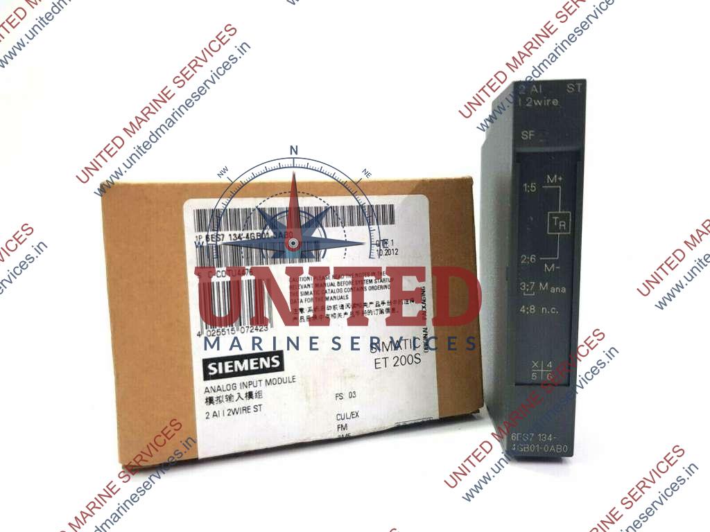 SIEMENS 6ES7 134-4GB01-0AB0 ANALOG INPUT MODULE SIMATIC S7 2 AI I 2WIRE ...
