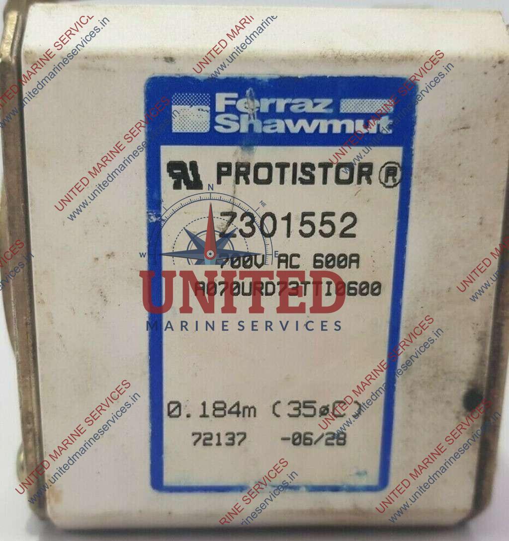 FERRAZ SHAWMUT PROTISTOR MAIN SCR FUSE 600A 700V Z301552 | United ...