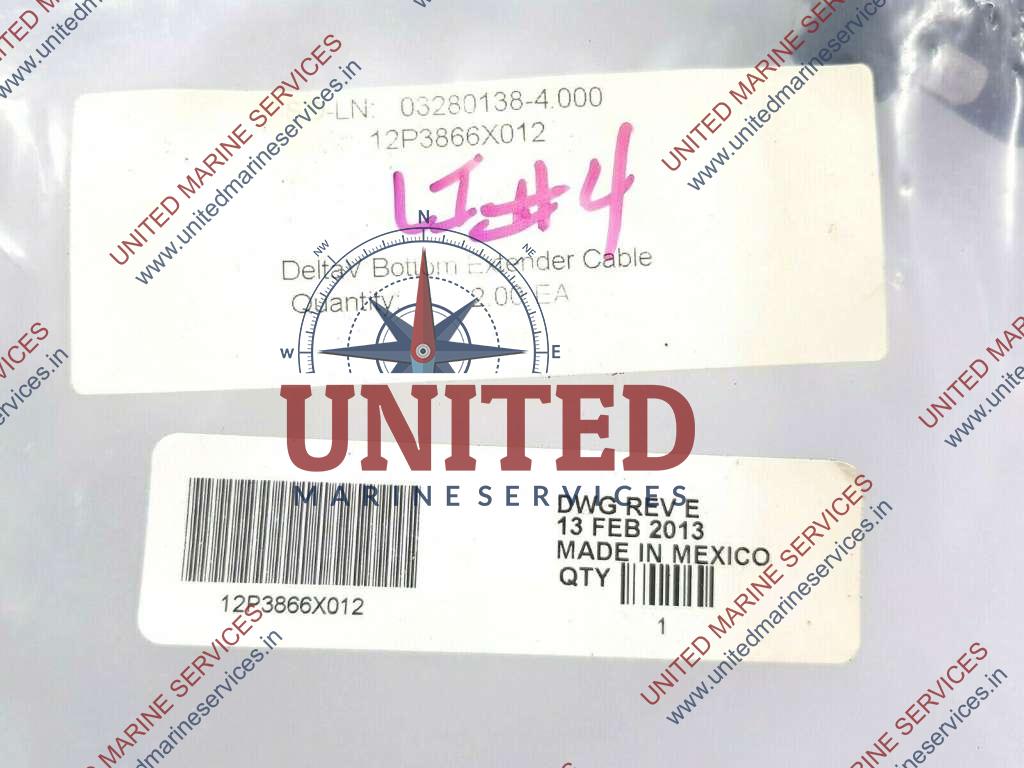 EMERSON DELTAV 12P3866X012 BOTTOM BUS EXTENDER CABLE KJ4002X1-BF2 DWG ...