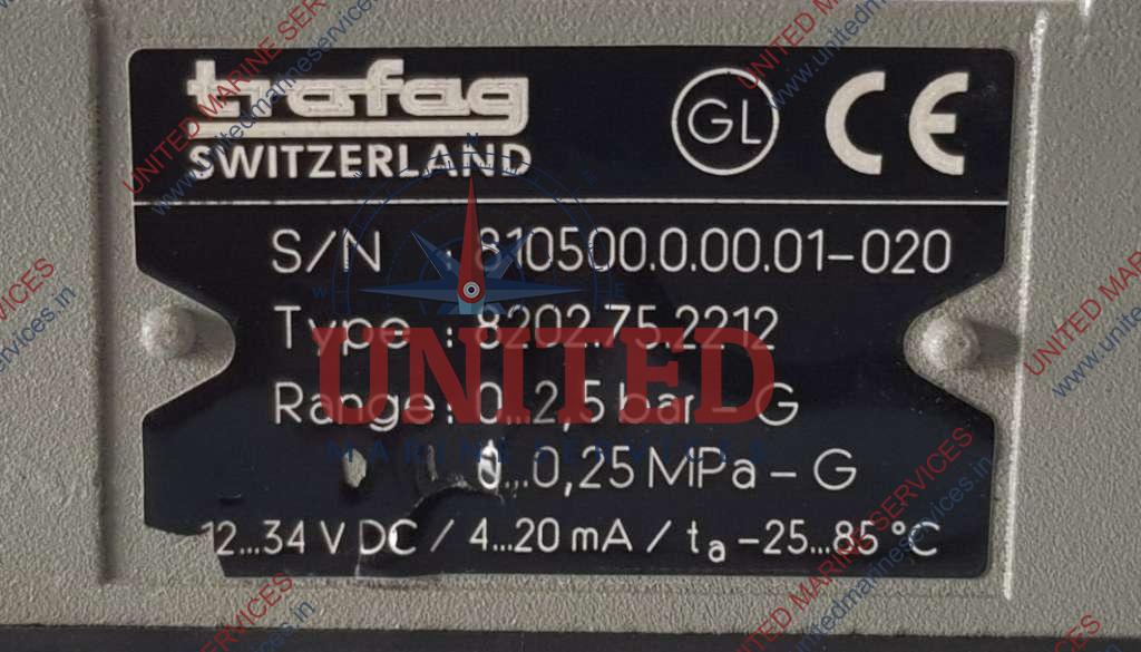TRAFAG 8202.75.2212 PRESSURE TRANSMITTER 8202752212 | United Marine ...