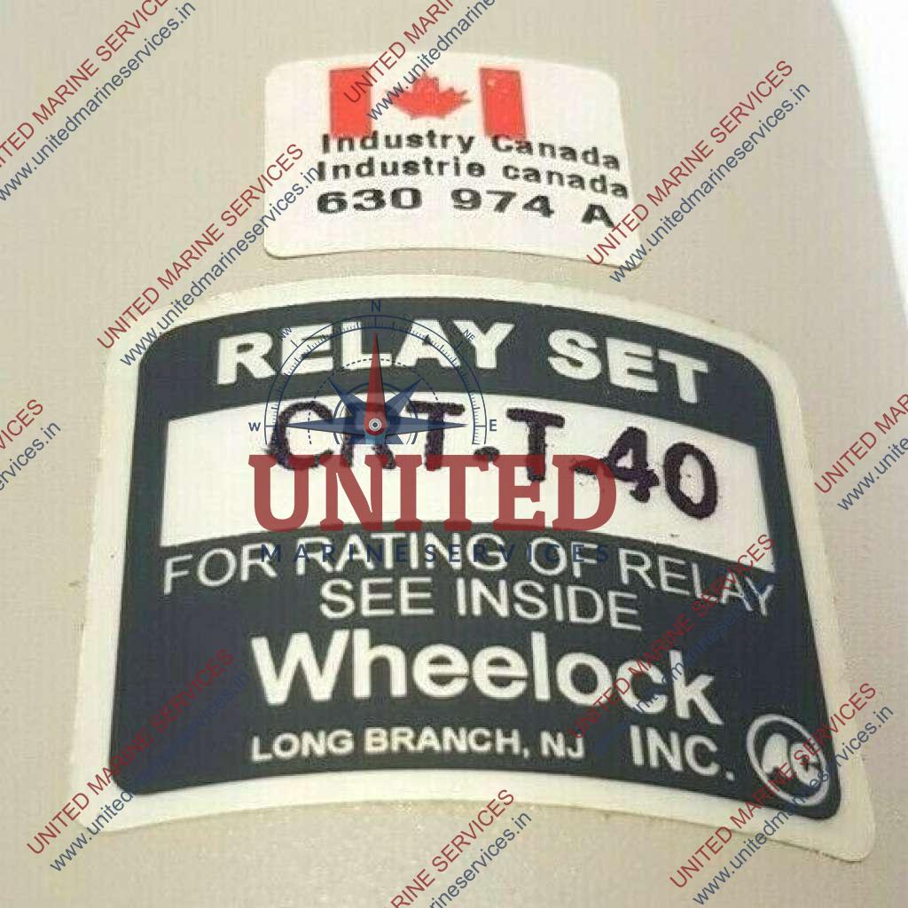 WHEELOCK WEATHERPROOF RELAY SET CRT-T-40 | United Marine Services