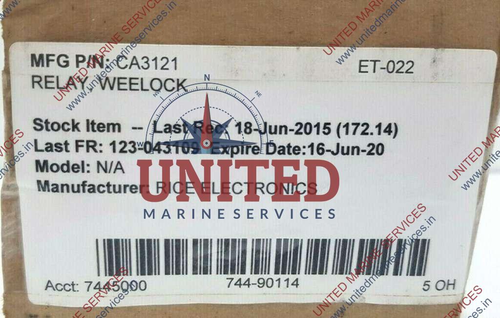 WHEELOCK WEATHERPROOF RELAY SET CRT-T-40 | United Marine Services