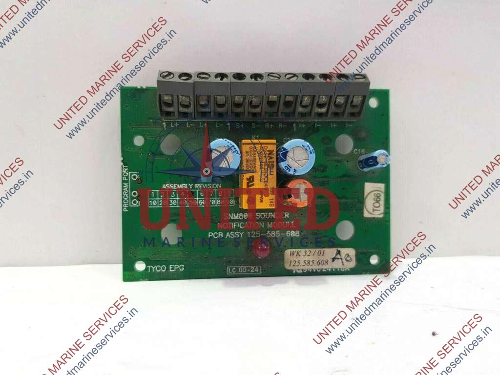 TYCO SOUNDER NOTIFICATION PCB MODULE SNM800 125-585-608 | United Marine ...