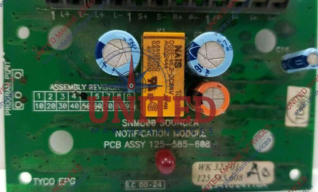 TYCO SOUNDER NOTIFICATION PCB MODULE SNM800 125-585-608 | United Marine ...