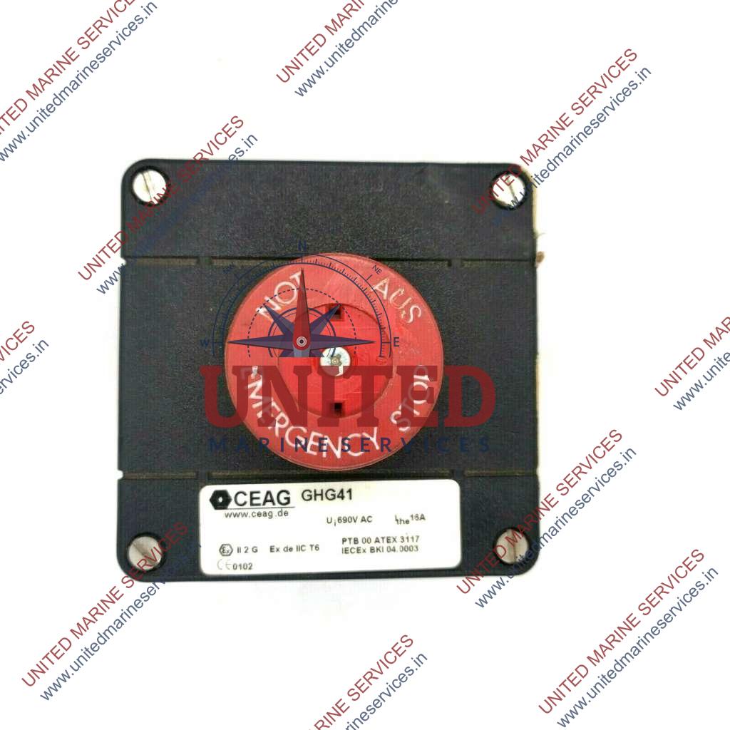 CEAG GHG41 EMERGENCY STOP PUCH BUTTON 690V AC 16A PTB 00 ATEX 3117 ...