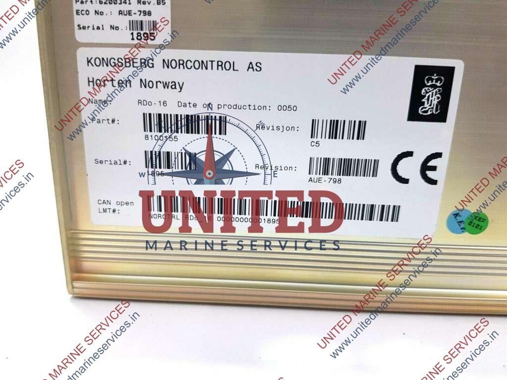KONGSBERG NORCONTROL RD0-16 X1 DIGITAL OUTPUT MODULE 8100155 REV. C5 ...