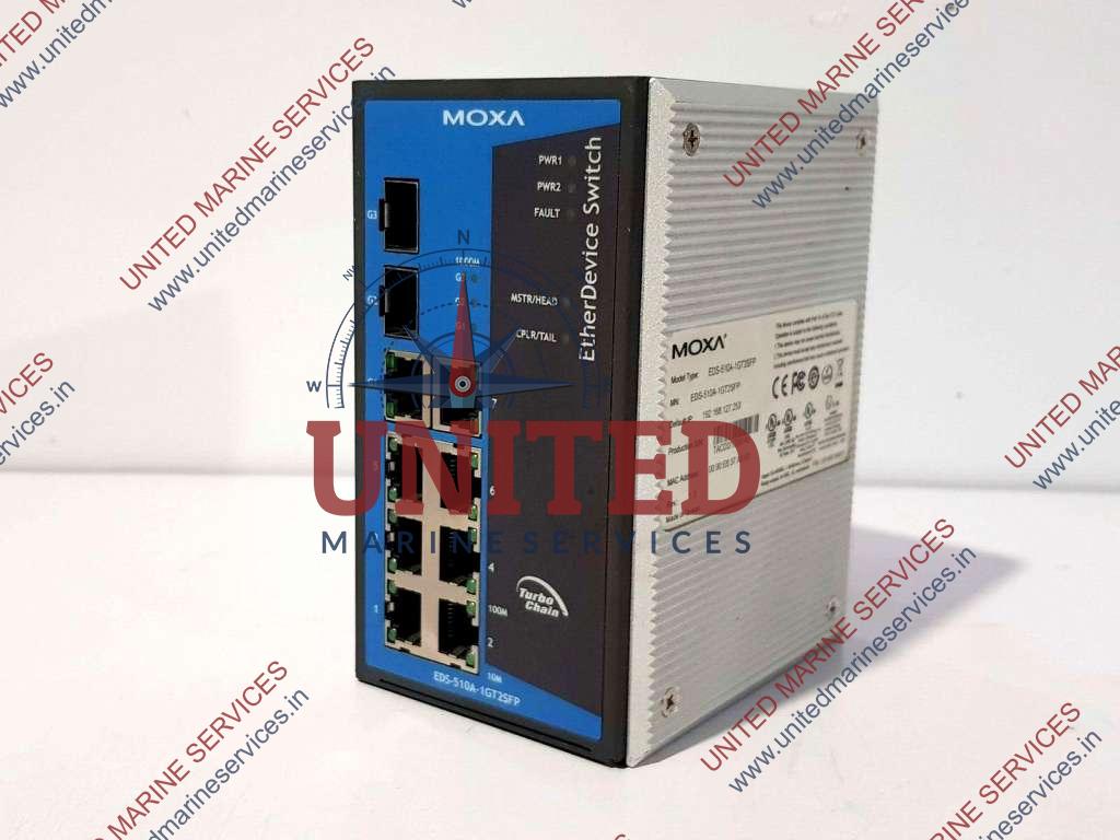 MOXA ETHERDEVICE SWITCH EDS-510A-1GT2SFP 1201005100011 REV 1.3 | United Marine Services