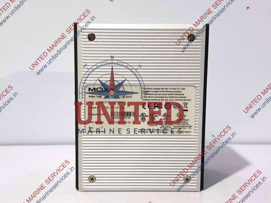 MOXA ETHERDEVICE SWITCH EDS-510A-1GT2SFP 1201005100011 REV 1.3 | United Marine Services