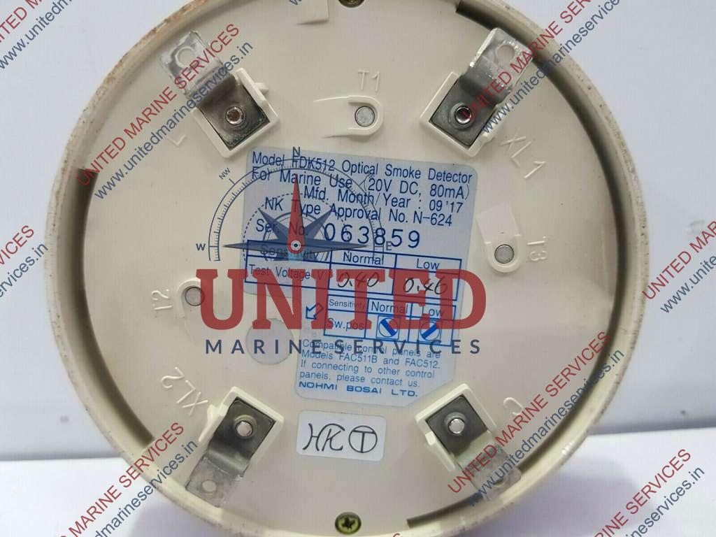 NOHMI OPTICAL SMOKE DETECTOR MODEL FDK512 WITH BASE | United Marine ...