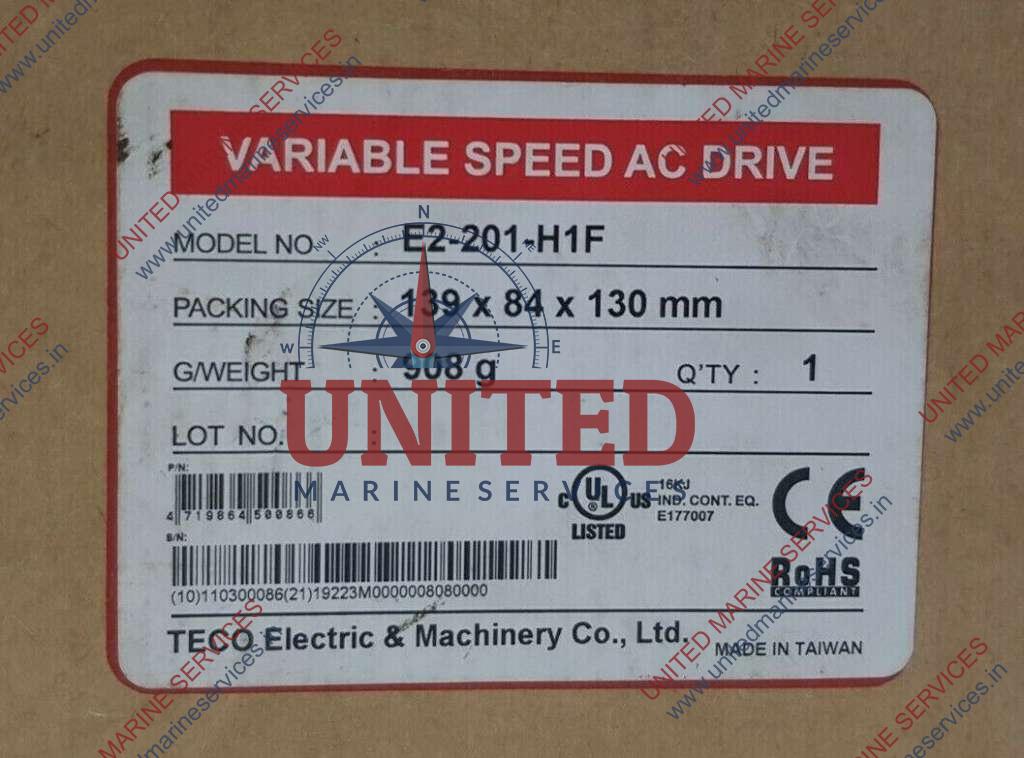 TECO T-VERTER INVERTER 0.75KW 1HP E2-201-H1F | United Marine Services
