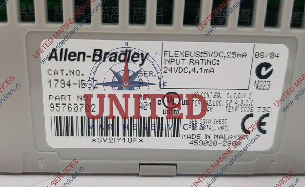 ALLEN BRADLEY FLEX I/O 24VDC SINK INPUT MODULE 1794-IB32 SER A REV A01 ...
