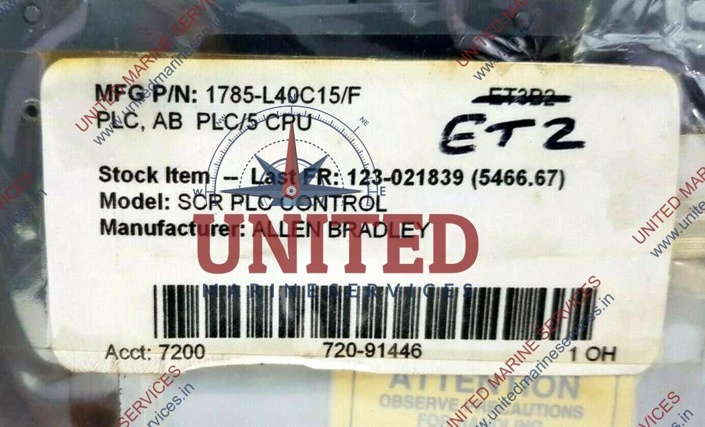 ALLEN BRADLEY PLC-5/40 CONTROLNET PROCESSOR MODULE 1785-L40C15/F REV ...