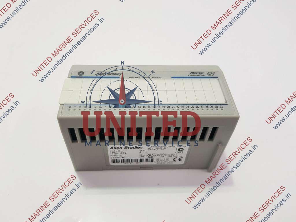 ALLEN BRADLEY FLEX I/O 24VDC SINK INPUT MODULE 1794-IB32 SER A REV A01 ...