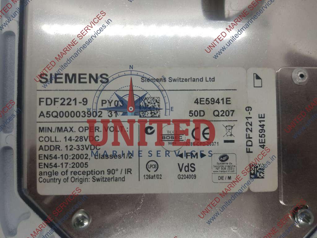 SIEMENS FDF221-9 INFRARED FLAME DETECTOR FDF2219 | United Marine Services