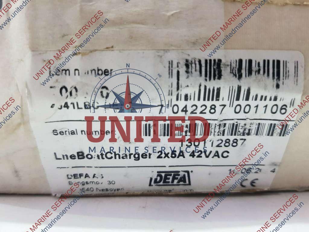 DEFA 2x5A 42VAC LIFEBOAT CHARGER 700110 4041LBC DEFA IP66 | United ...