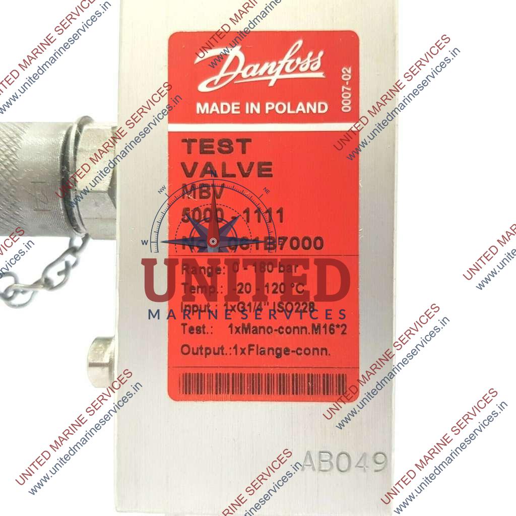 DANFOSS 061B7000 MBV 5000 -1111 TEST VALVE MBV50001111 180 BAR (NEW ...