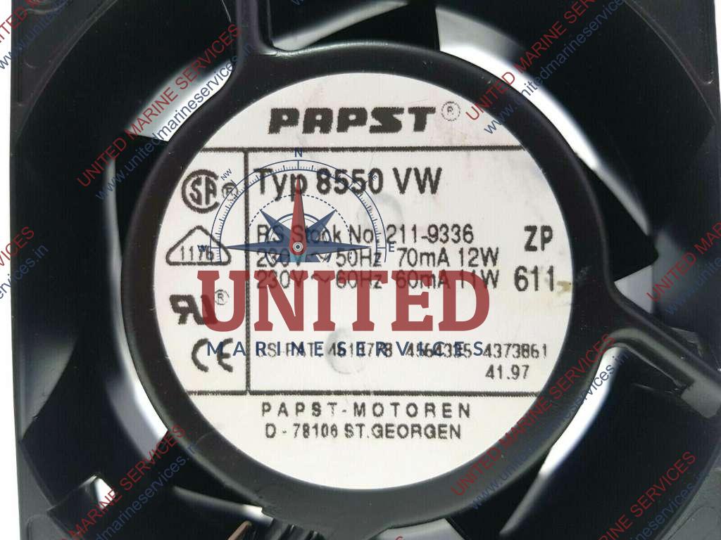 EBM PAPST 8550 VW ELECTRONIC COOLING FAN 80MM 230V | United Marine Services