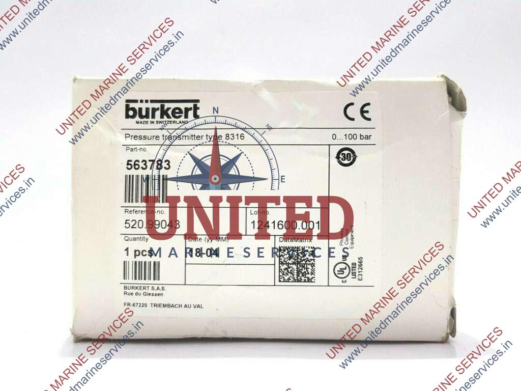 BURKERT 563783 PRESSURE TRANSMITTER TYPE 8316 0...100 BAR | United ...
